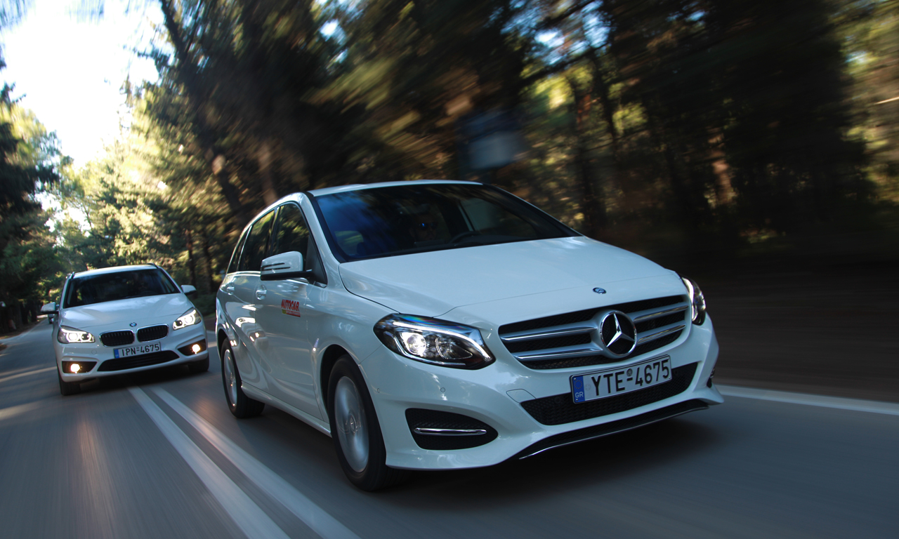 Test drive: BMW 218i Active Tourer vs Mercedes-Benz B180 | Drive