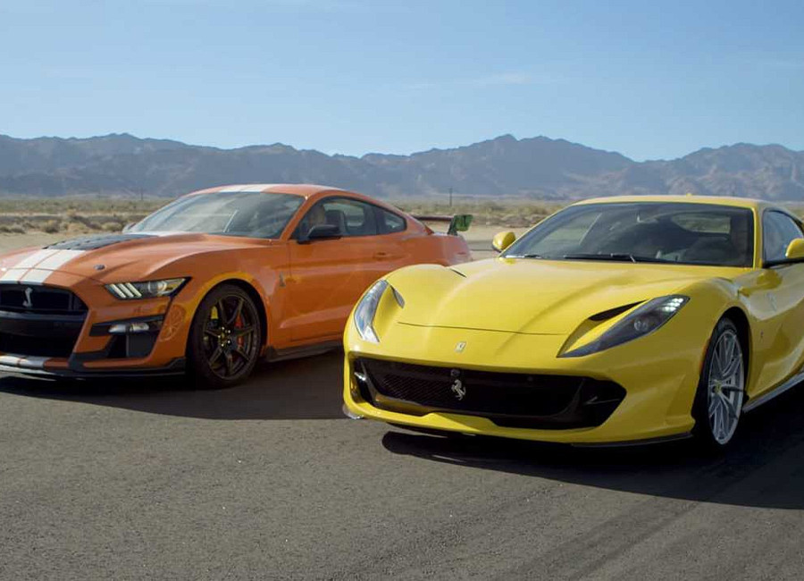 Drag Race: Ferrari 812 Superfast VS Ford Mustang Shelby GT500 [video ...