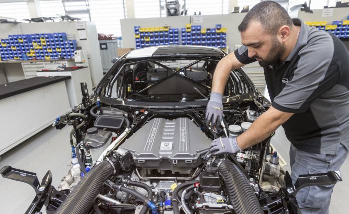 AMG GT3 & Pagani Huayra engines assembly line | Drive